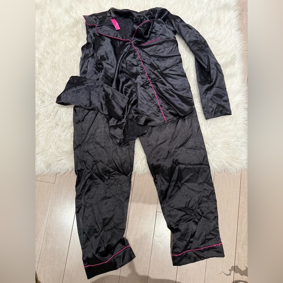 La SENZA | Intimates & Sleepwear | La Senza Black Satin Pajama Set With ...